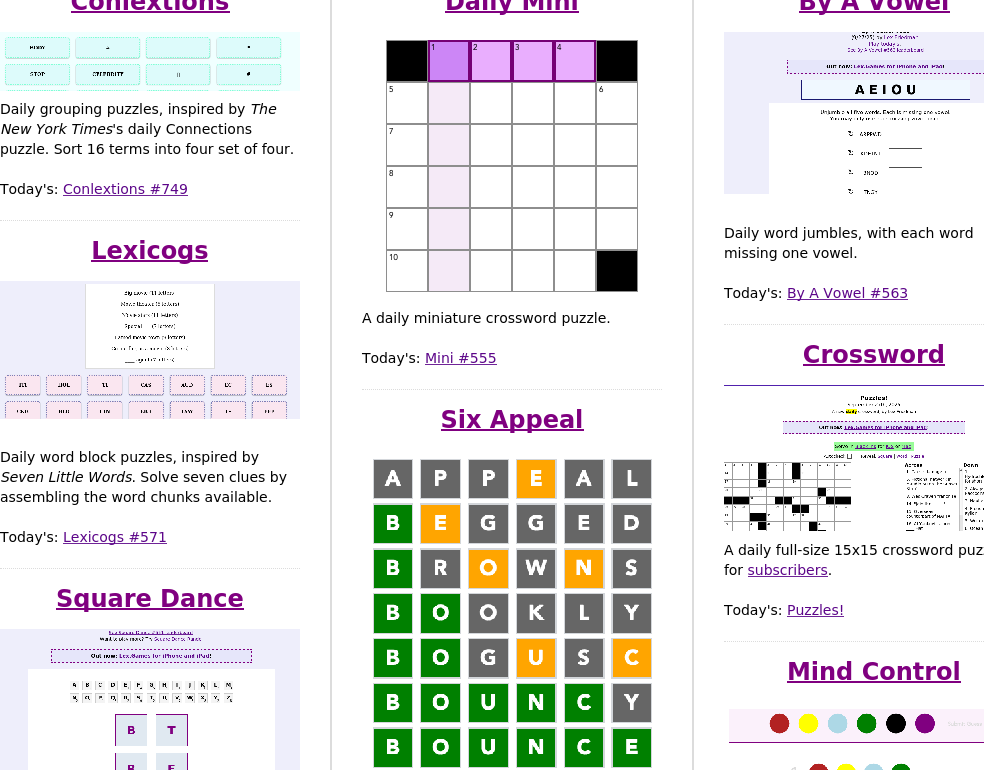 Lex's Games by Lex Friedman
